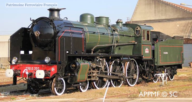 P.O. vapeur 230-G-353 - APPMF - Patrimoine Ferroviaire Français