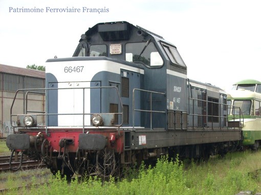 SNCF diesel BB-66467 - ASBB25500 - Patrimoine Ferroviaire Français