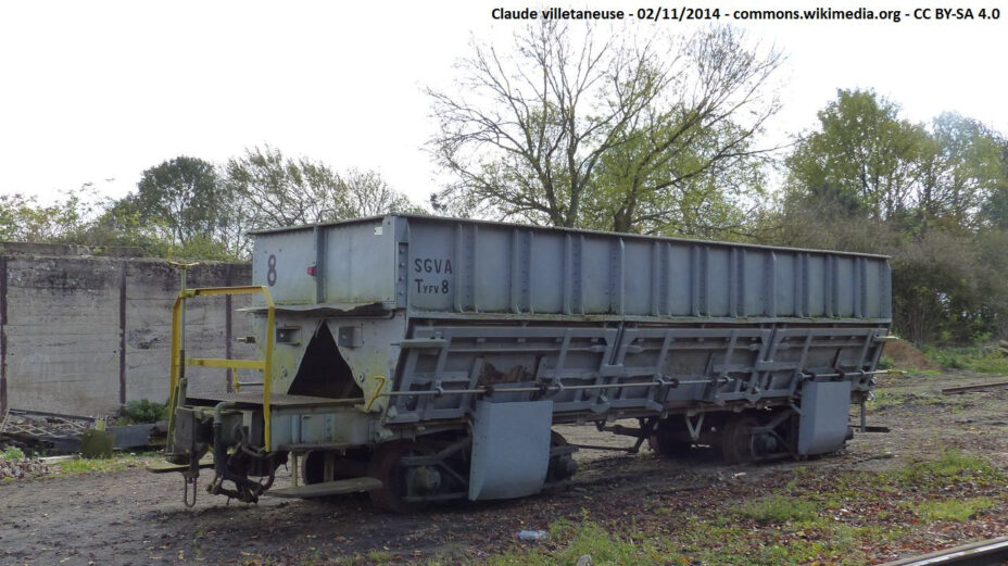 VM indus. trémie à bogies Tyfv 8 - MTVS - Patrimoine Ferroviaire Français