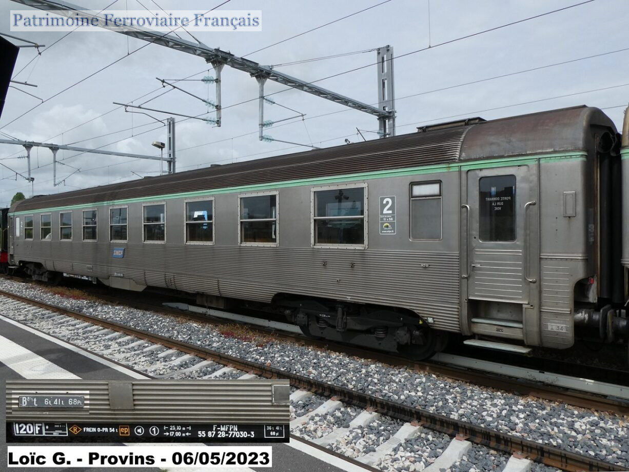 SNCF DEV Inox B8½tj 50 87 28-77 030-8 - MFPN - Patrimoine Ferroviaire ...