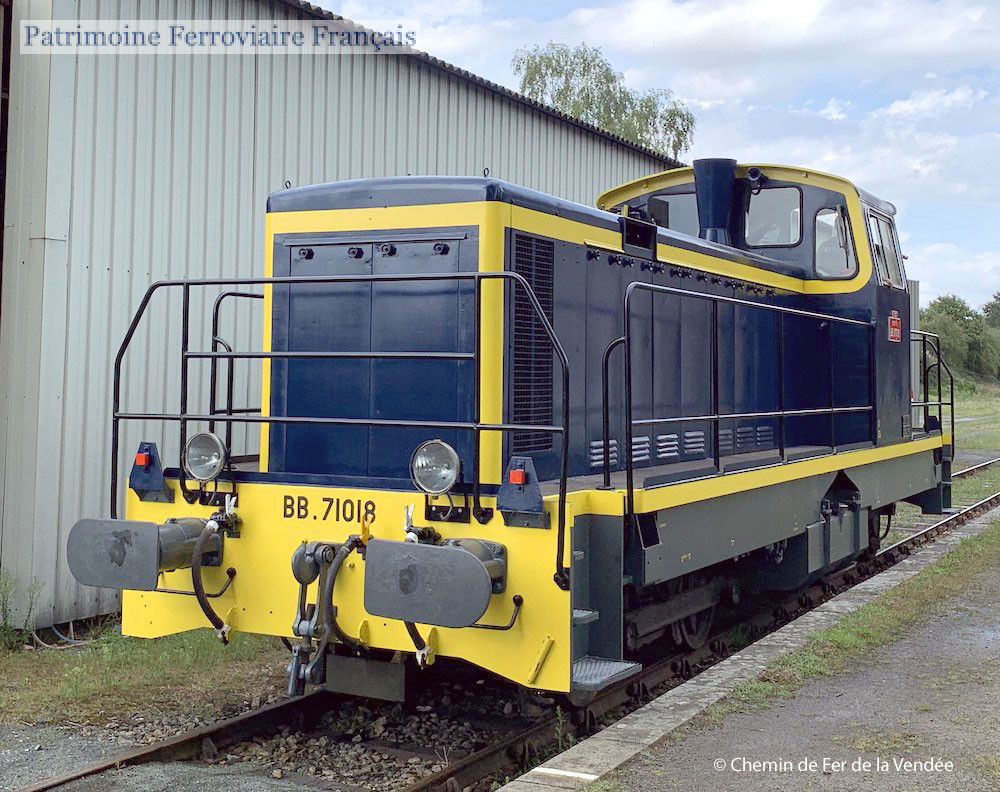 SNCF diesel BB-71018 - CFV (Vendée) - Patrimoine Ferroviaire Français